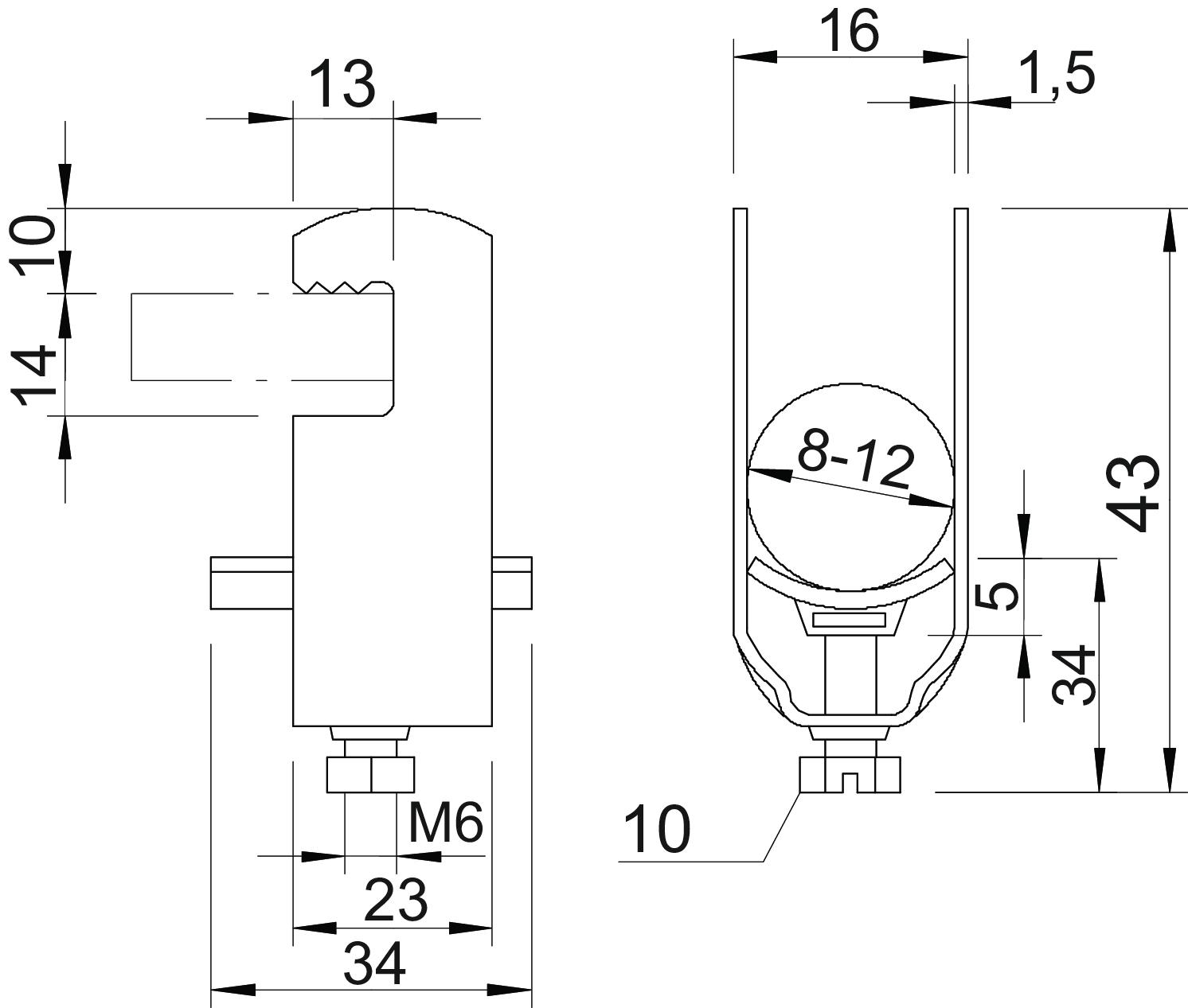 U formos 1-guba apkaba su plastikine prispaudimo plokštele FT | OBO